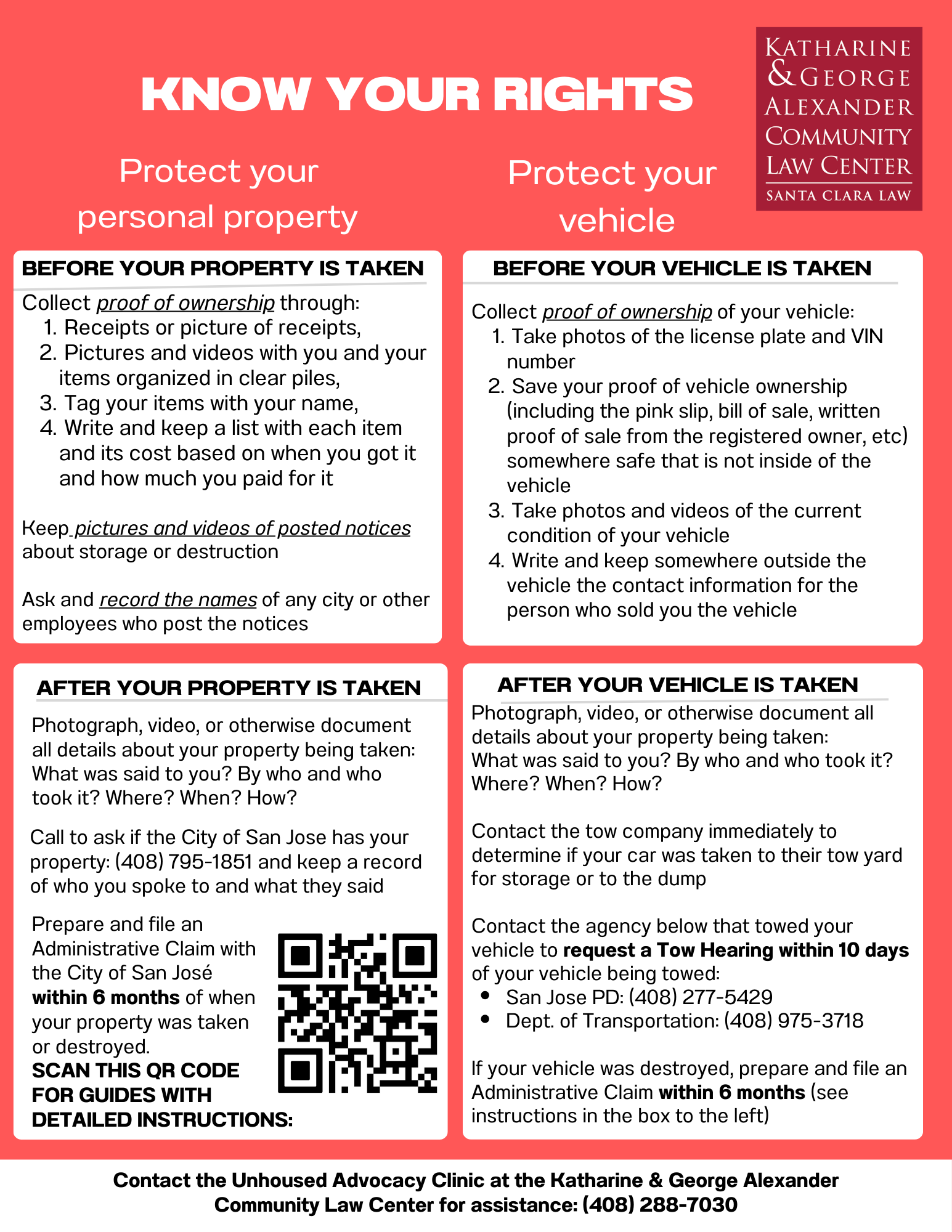 Know Your Rights! – The Unhoused Initiative at SCU